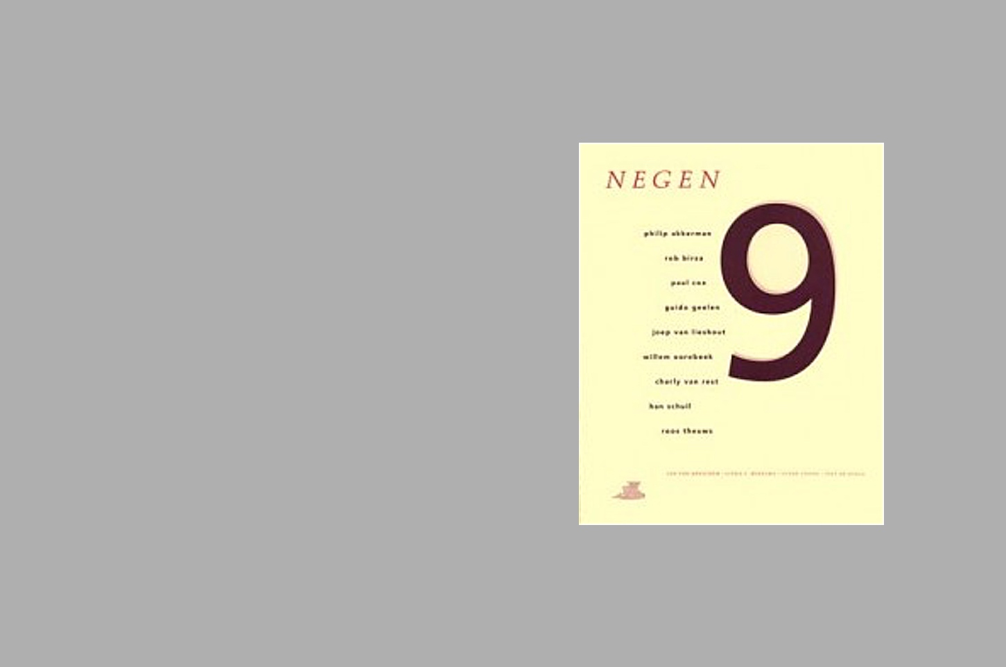 Negen (Nine) - Publications - Program - FKA Witte de With